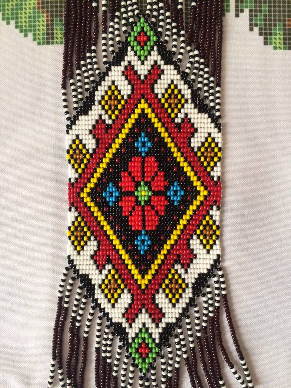 Ukrainian Beaded Summer Flower Gerdan Necklace Bead Loom | Etsy