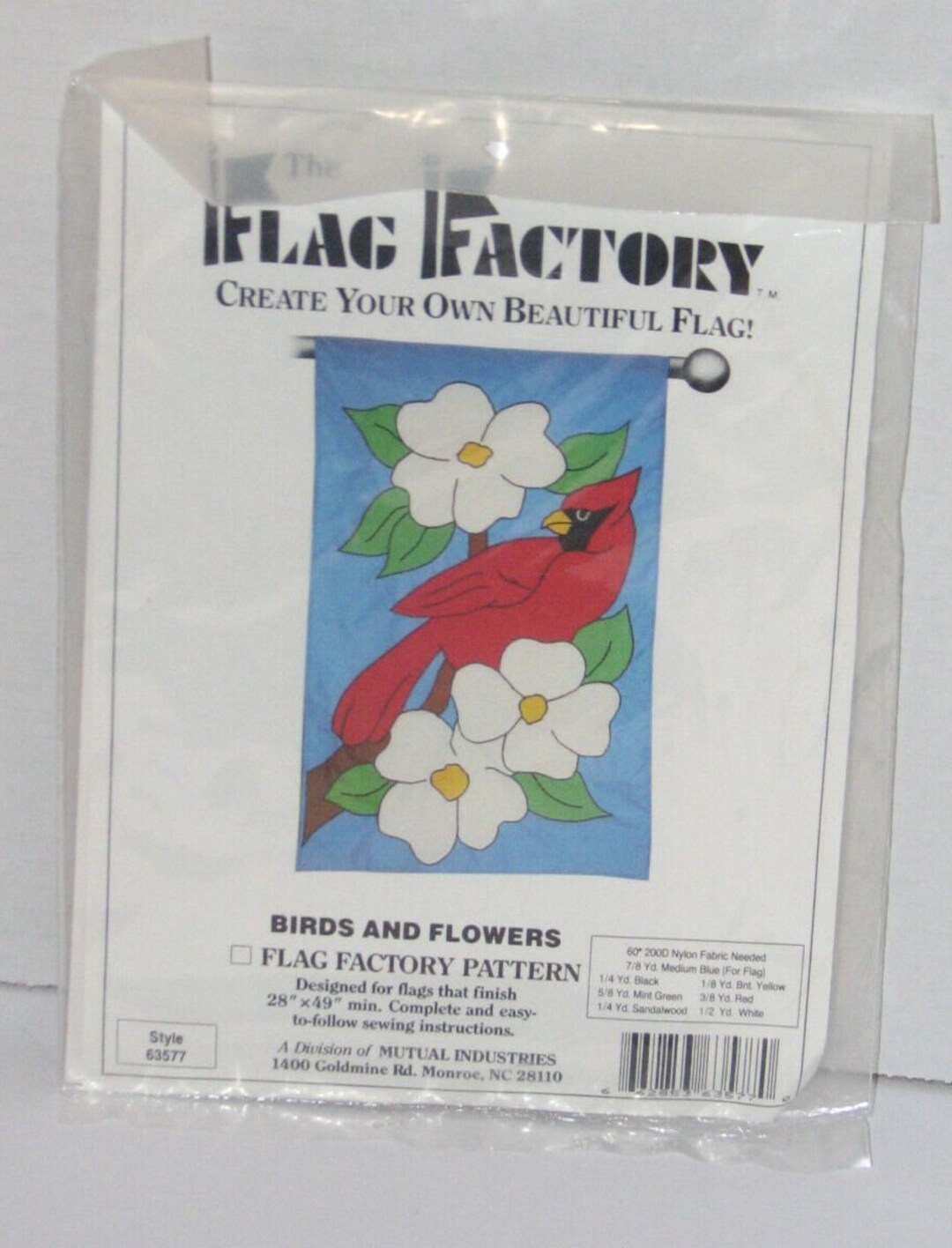 The Flag Factory CARDINAL & FLOWER Pattern Create Your Own Flag NEW - Etsy