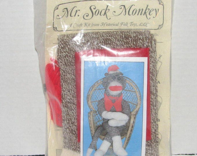 Mr. Sock Monkey Craft Kit 4707 Historical Folk Toys 2004 - Etsy
