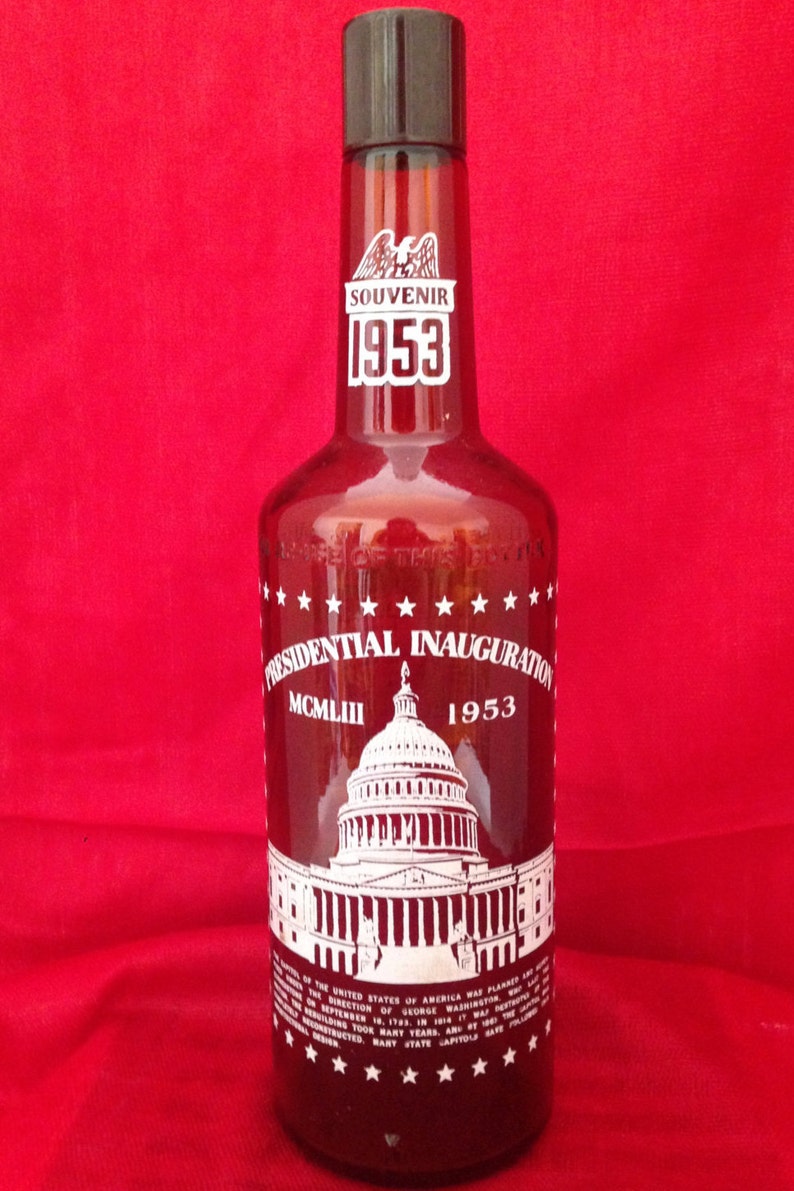 1953 Presidential Inauguration Bottle Old Mr Boston EMPTY | Etsy