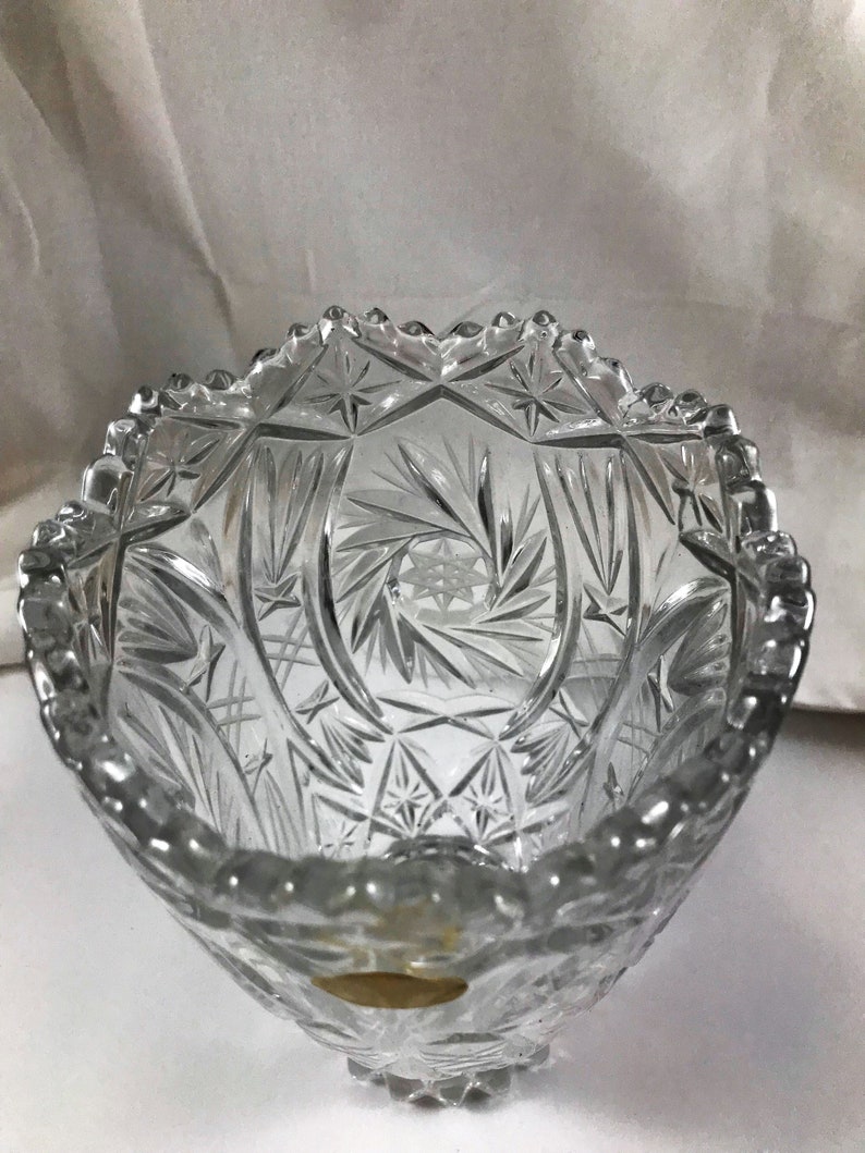 Vintage PINWHEEL 7 Vase Handcut 24% Full Lead Crystal GERMANY - Etsy