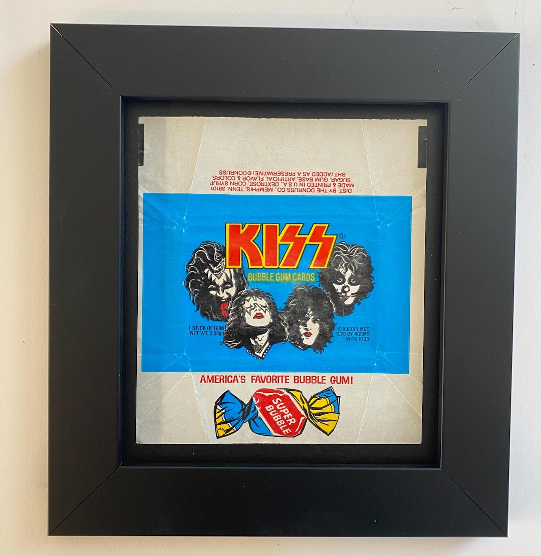 Vintage 1978 Kiss Trading Card Wrapper. Custom Framed. - Etsy
