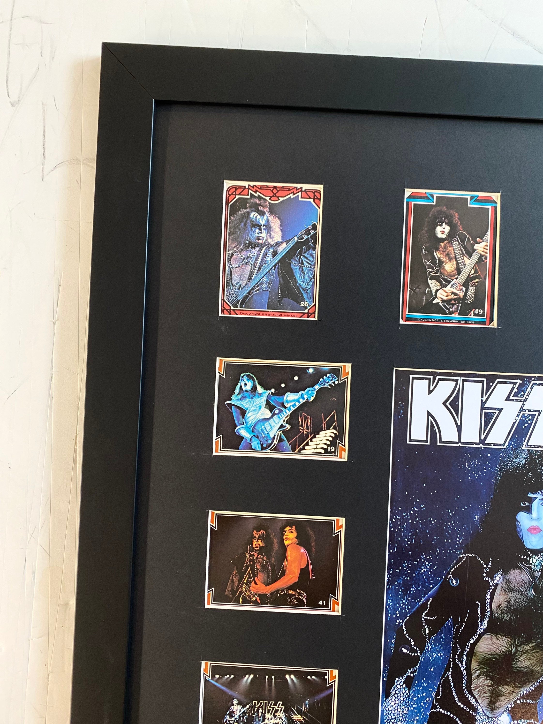 Kiss Mini Poster Framed With 20 Vintage Kiss Trading Cards - Etsy