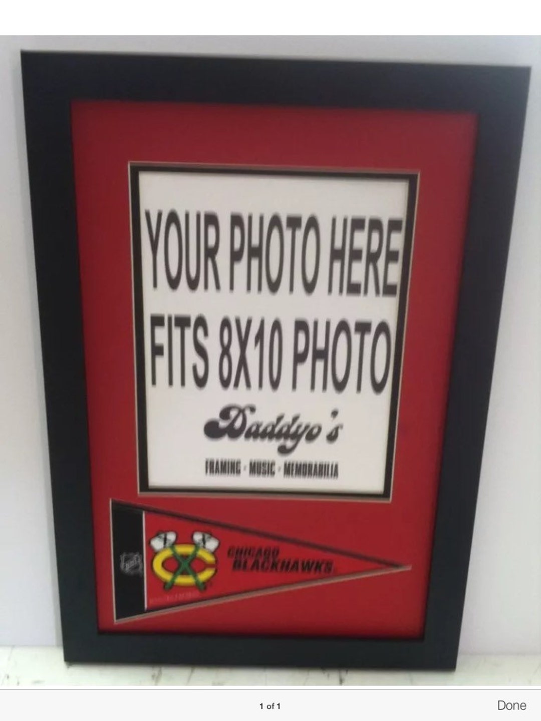 Chicago Blackhawks Custom Picture Frame for Vertical Photo - Etsy