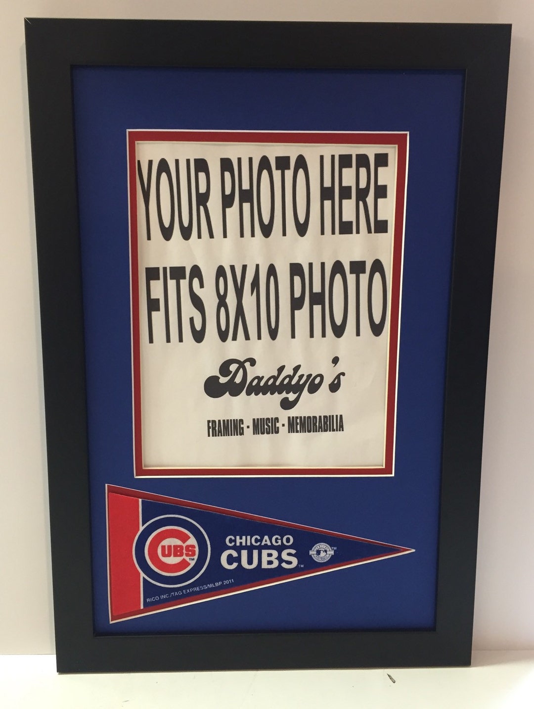 Chicago Cubs Custom Picture Frame W/ Mini Pennant Fits 8x10 Vertical ...