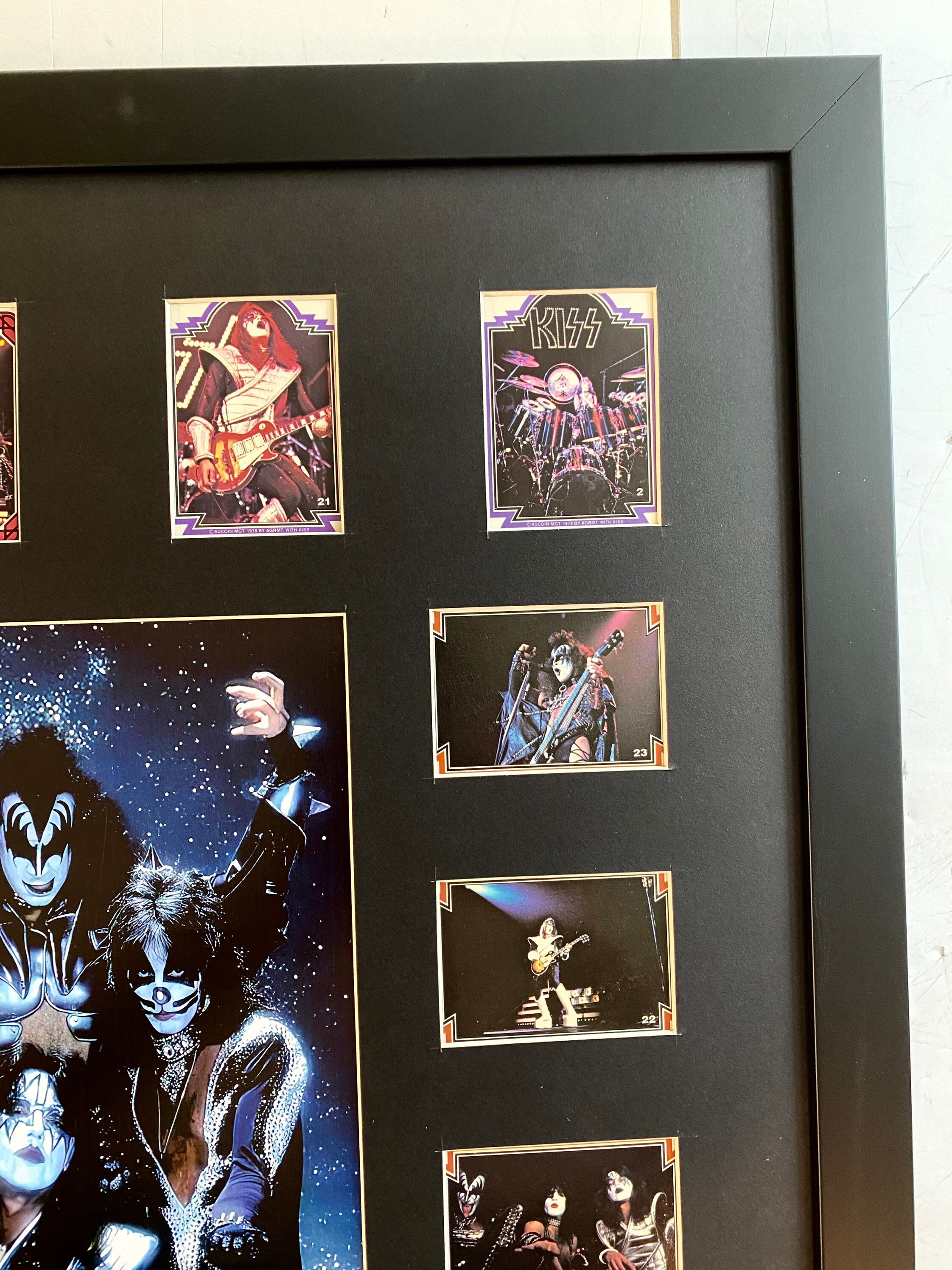 Kiss Mini Poster Framed With 20 Vintage Kiss Trading Cards - Etsy