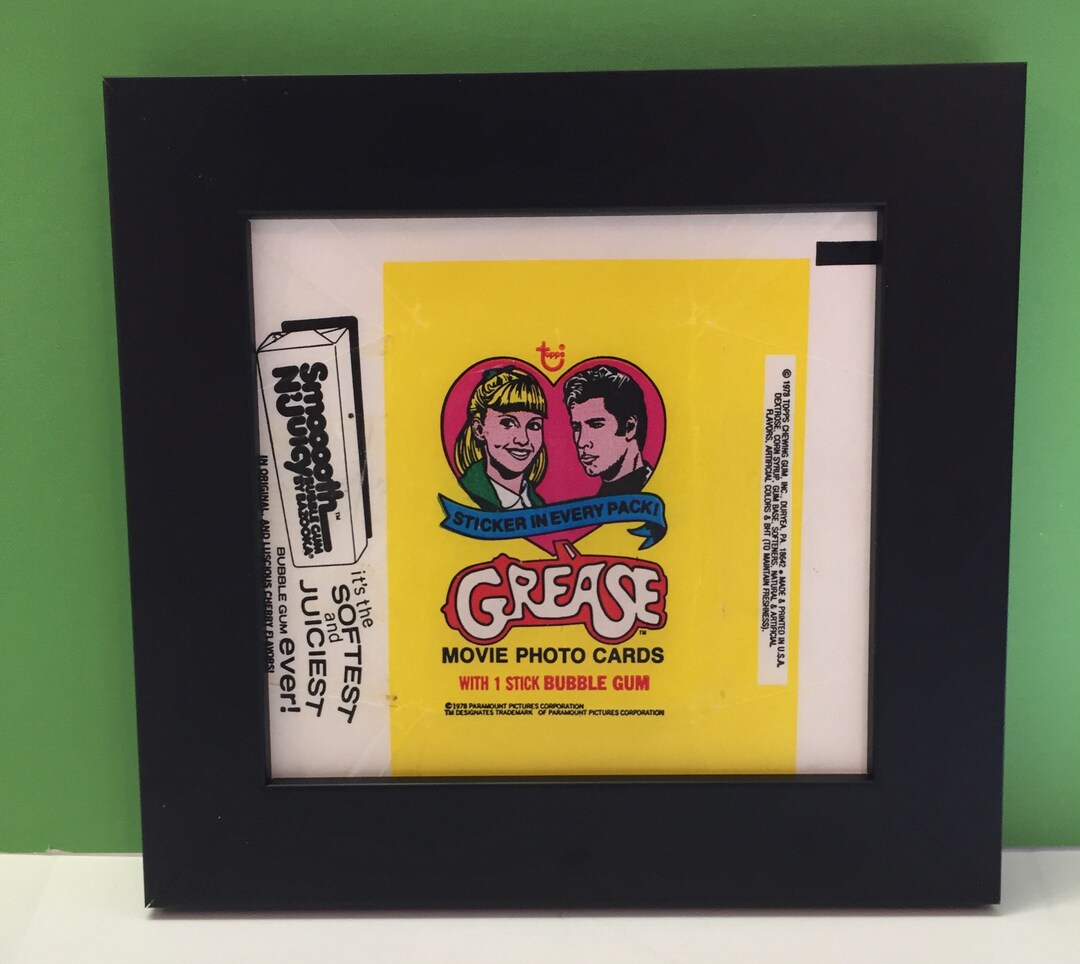 Grease Framed Trading Card Wrapper - Etsy Norway