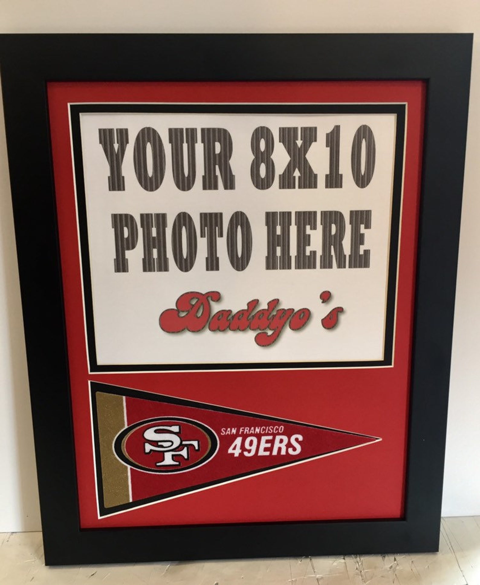 San Francisco 49ers Picture Frame W/ Pennant. Displays 8x10 Horizontal ...