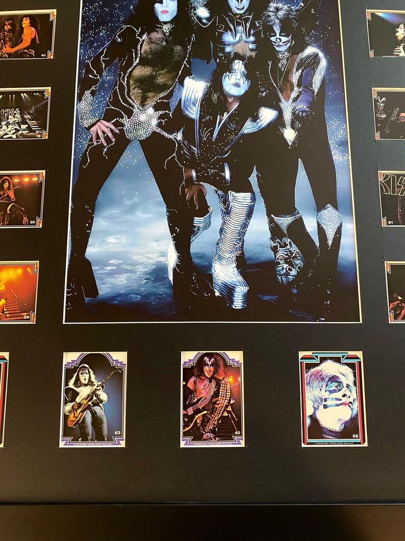 Kiss Mini Poster Framed With 20 Vintage Kiss Trading Cards - Etsy