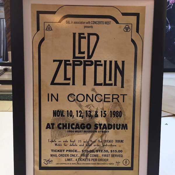 Led Zeppelin Concert Poster - Etsy