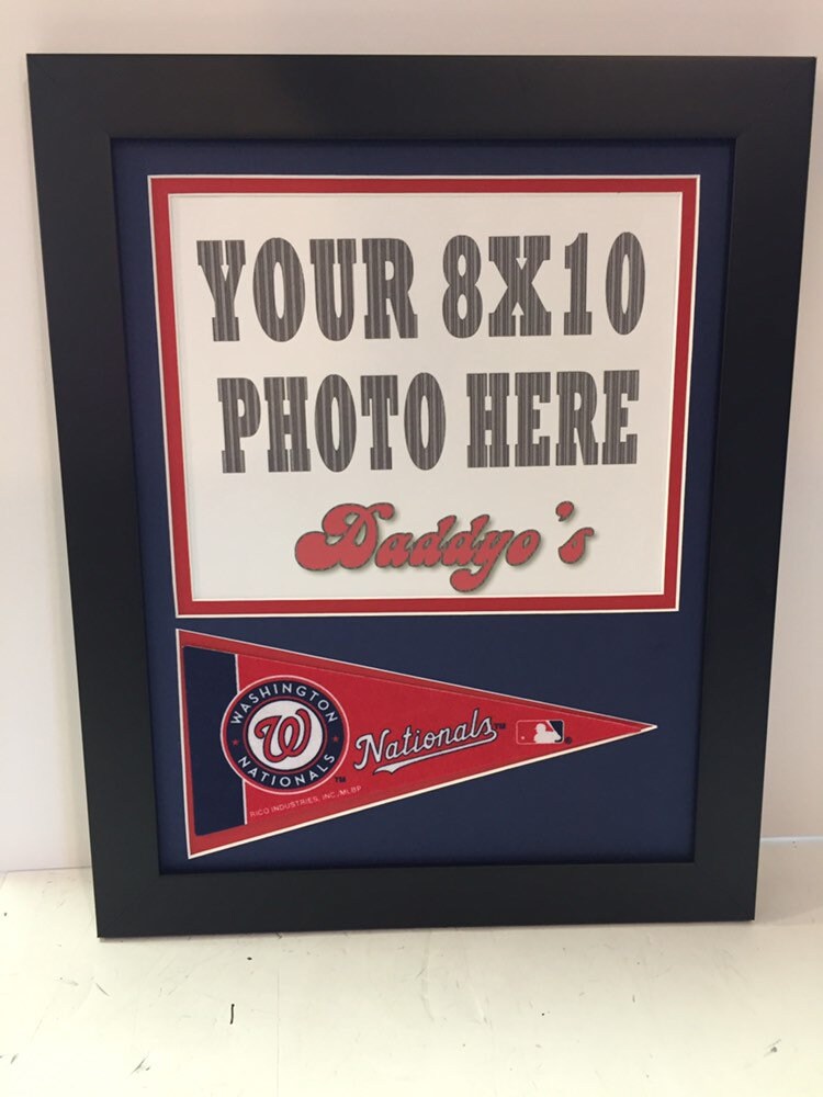 Washington Nationals picture frame w/ mini pennant Displays | Etsy