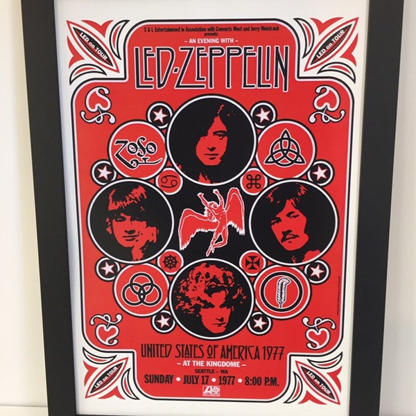 Led Zeppelin Concert Poster - Etsy