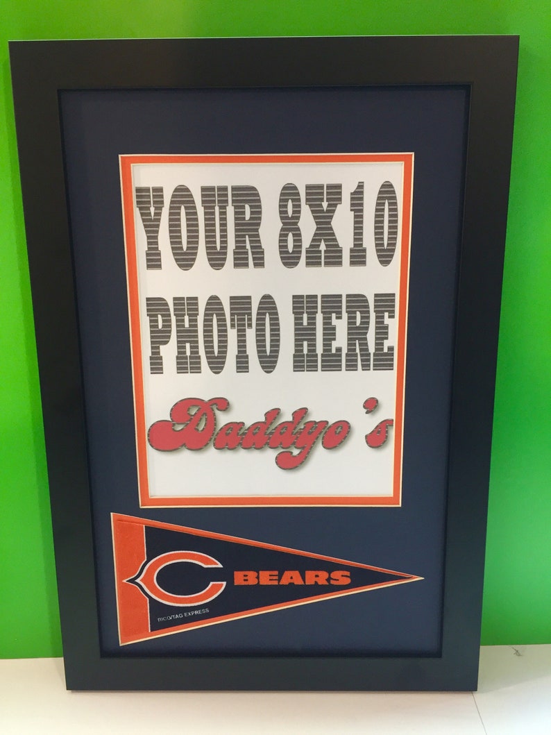 Chicago Bears Picture Frame W/ Mini Pennant. Fits 8x10 - Etsy