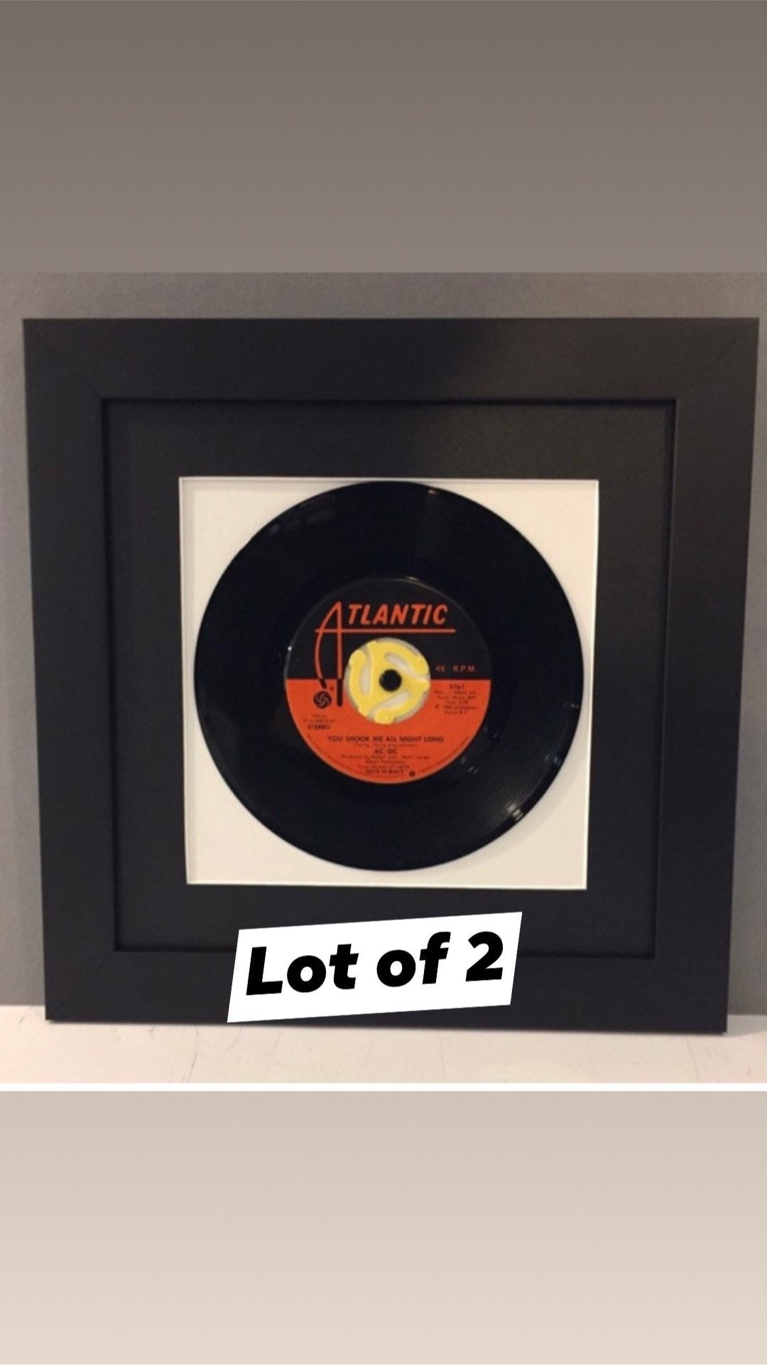 45 RPM Vinyl Record Frame. Displays 7” Record. Easy to Switch Out. LOT ...
