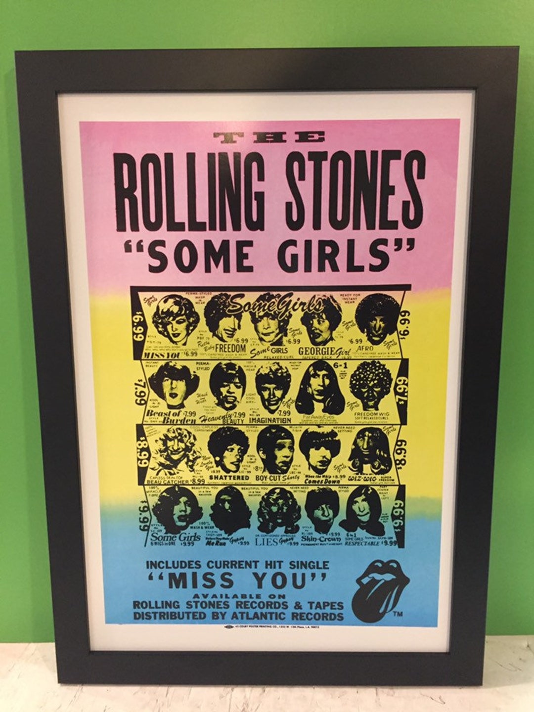 Rolling Stones Some Girls Framed Poster - Etsy