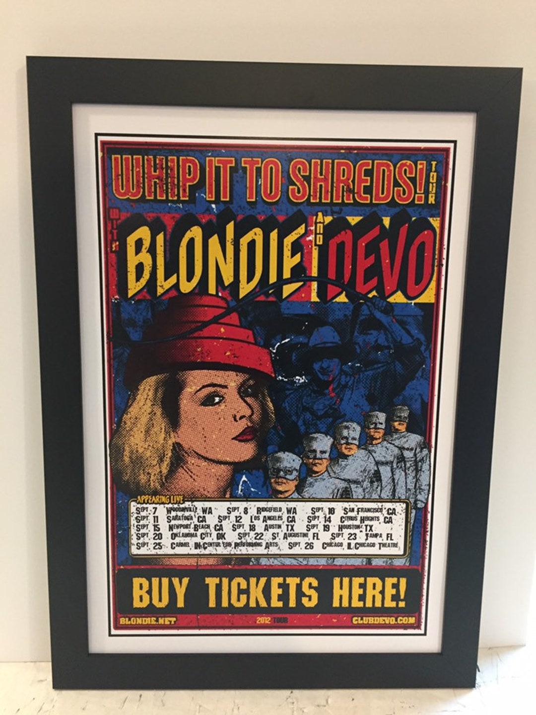 Blondie Devo Framed Concert Poster - Etsy