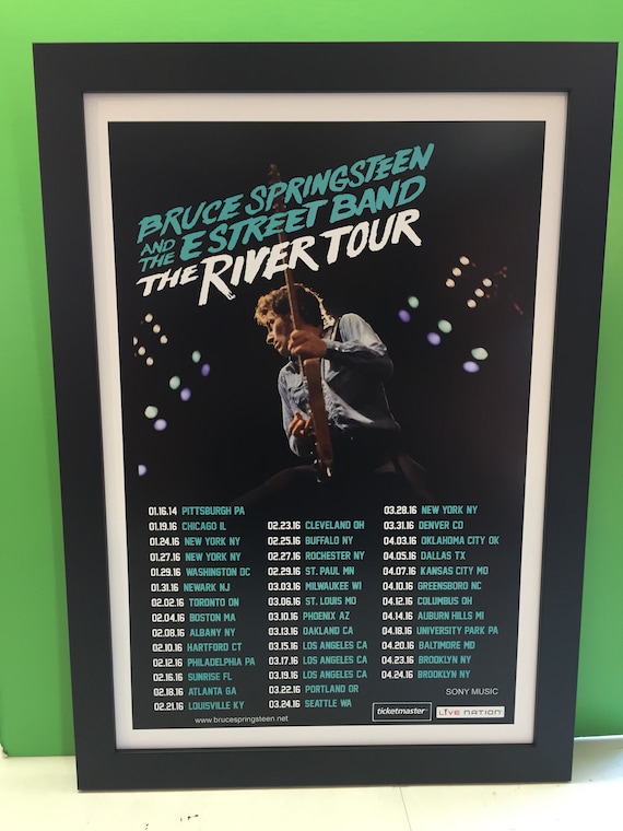 Bruce Springsteen the River Tour Framed Poster 13x19 - Etsy