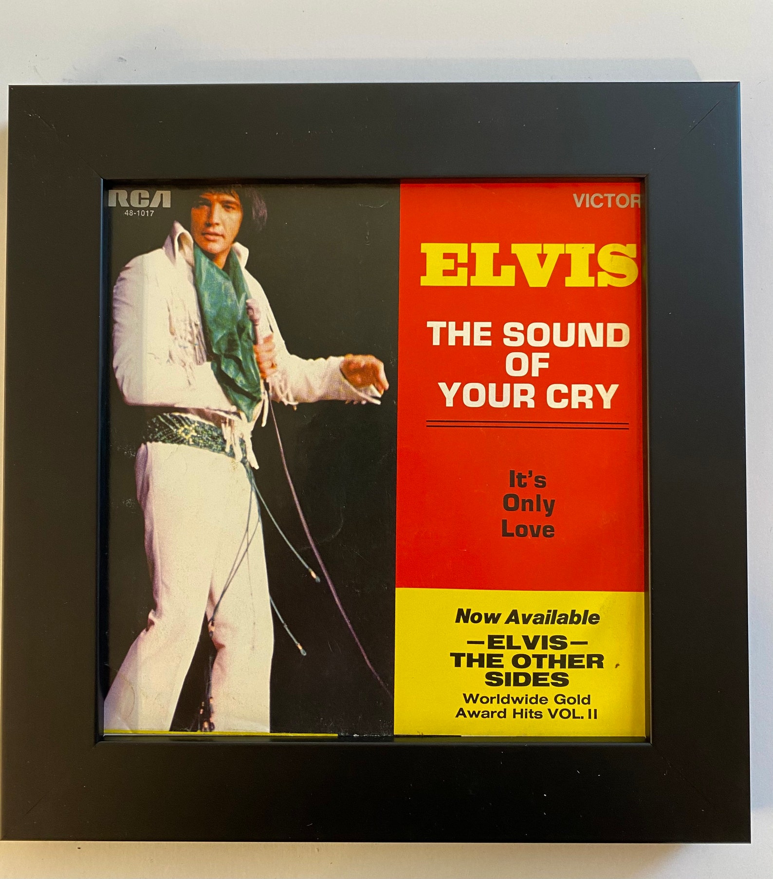 Elvis Presley Framed Vintage 45 Record Sleeve The Sound Of Etsy