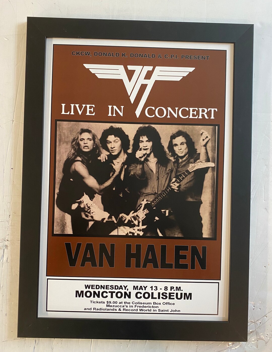 Van Halen Framed Concert Poster. - Etsy