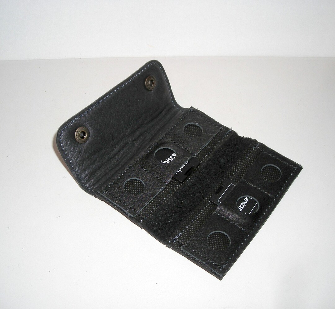 Leather Microsd Cover,travel SD Case,black Microsd Cover,sd Card Holder ...