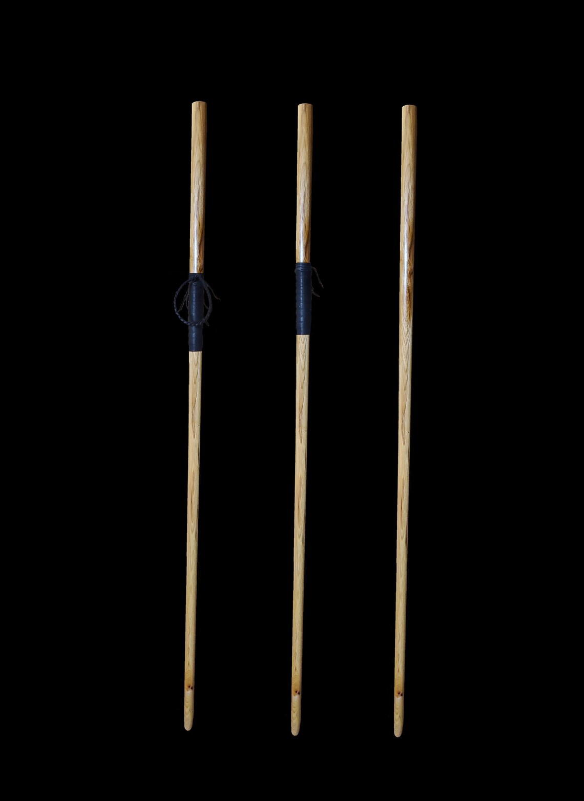 1-1/8 In. Hickory Staff 60 In. With Leather Handle and Wrist | Etsy