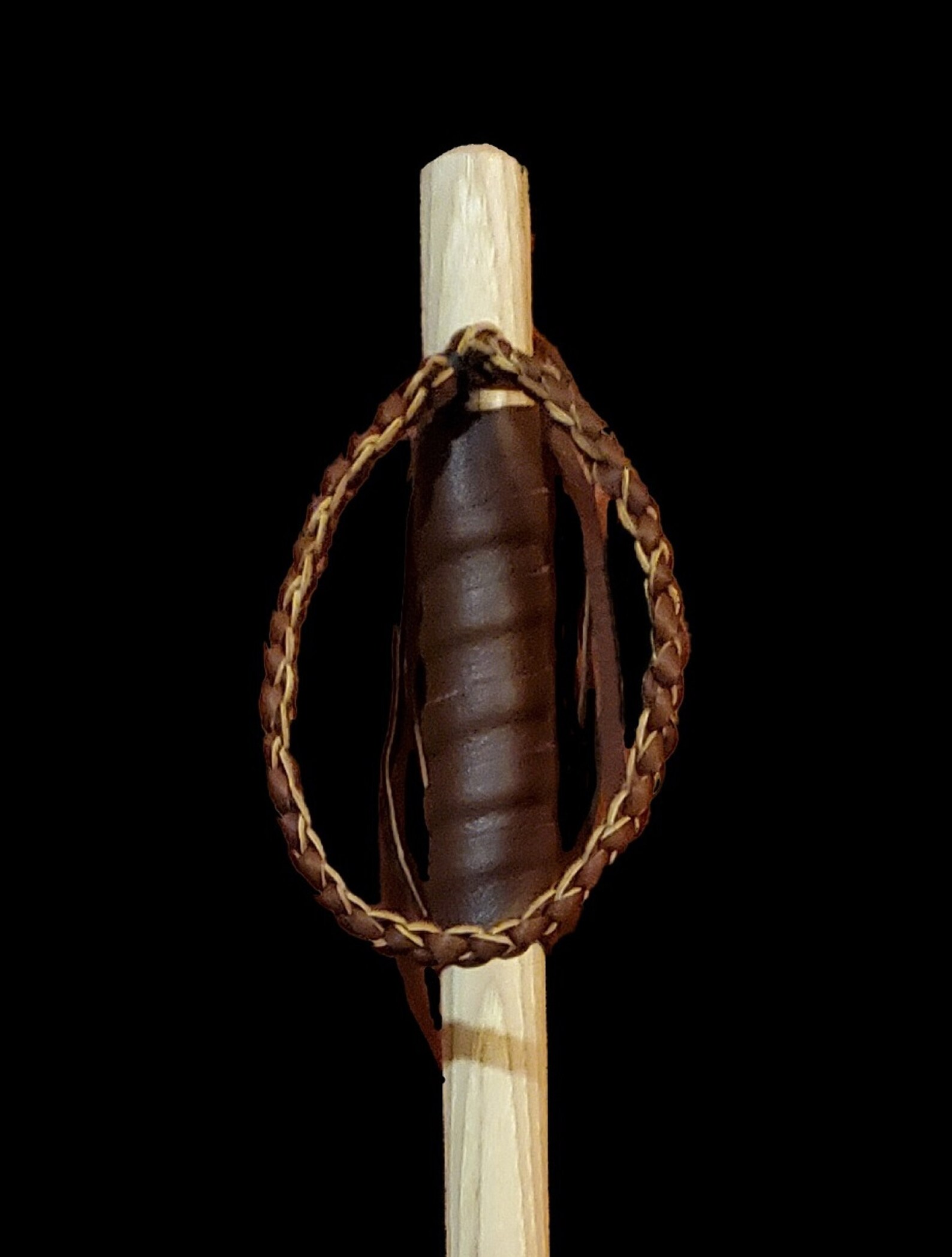 1-1/8 In. Hickory Hiking Staff With Leather Handle and Wrist - Etsy