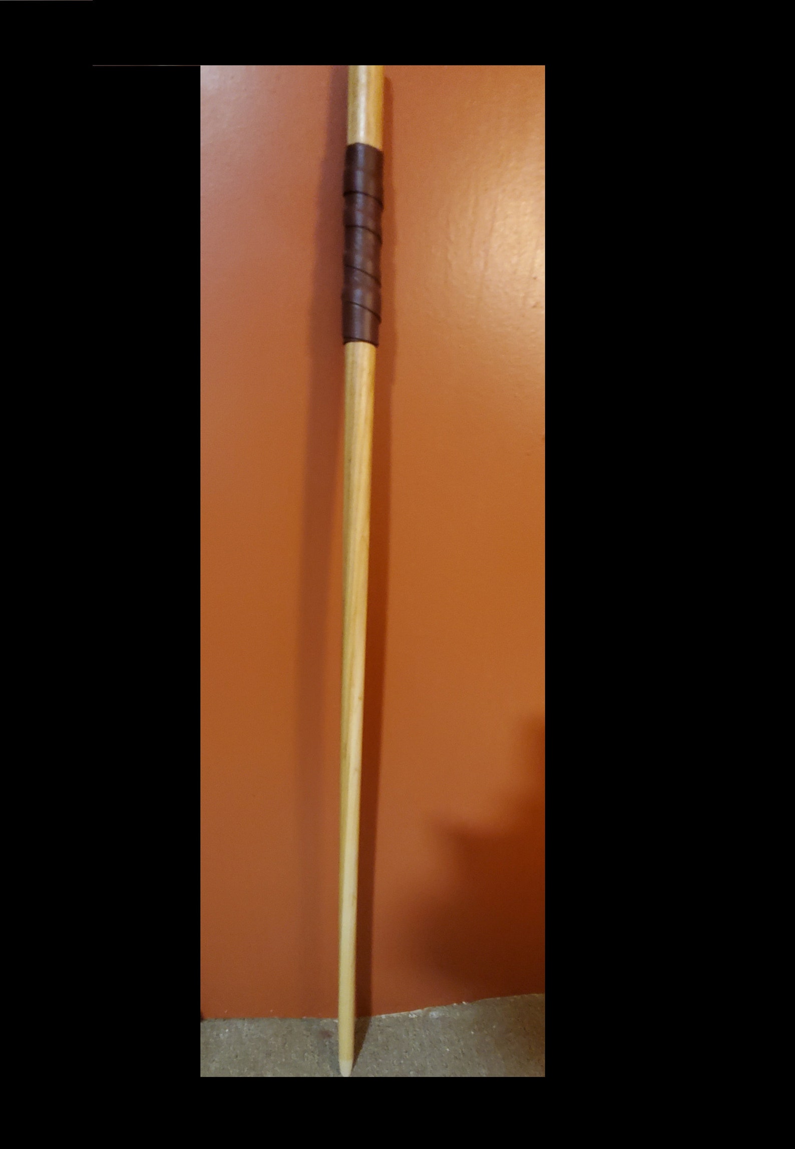 1 In. Hickory Hiking Staff With Leather Handle and Wrist - Etsy