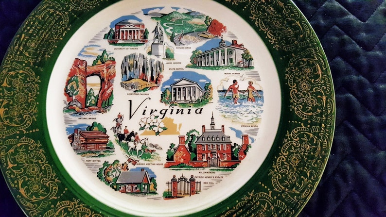 Vintage Historical Landmark Virginia State Plate - Etsy