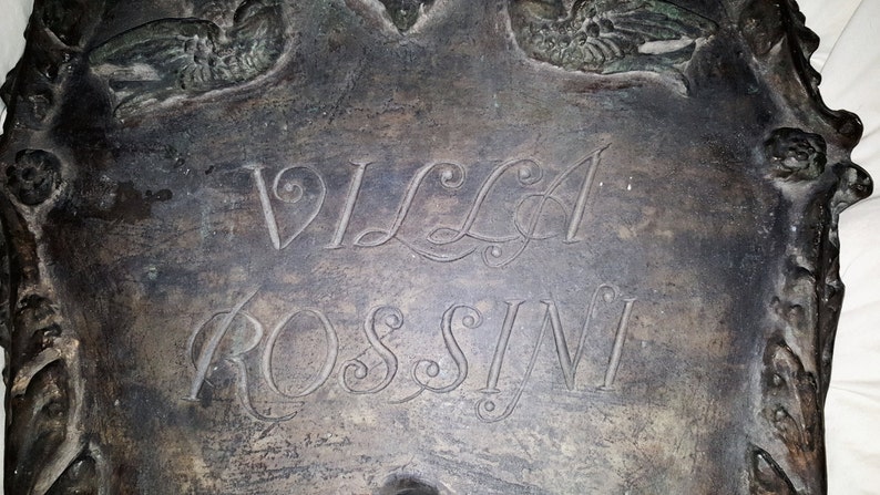 Villa Rossini Solid Bronze Plaque - Etsy