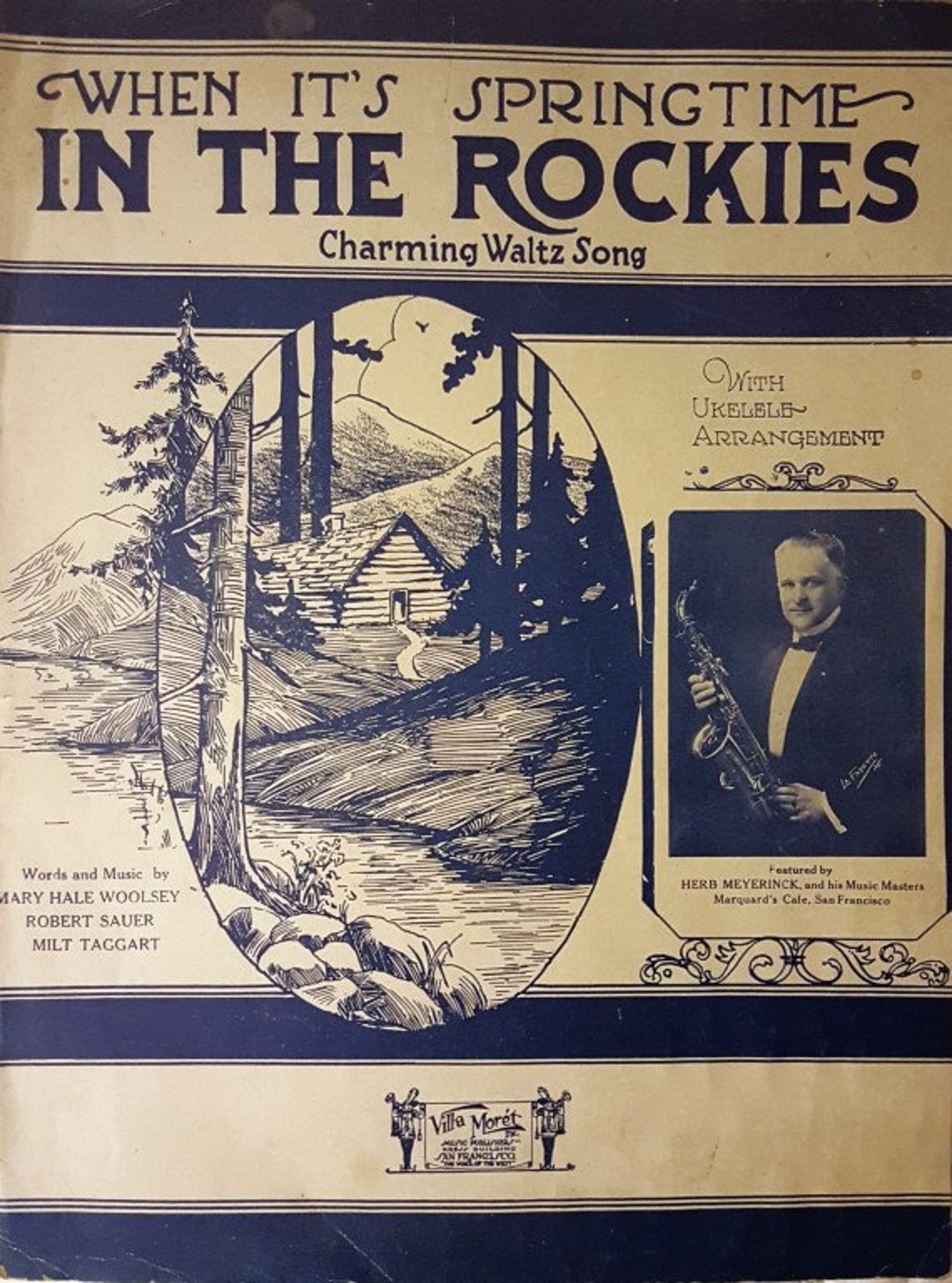 1929 Sheet Music WHEN It's SPRINGTIME in the ROCKIES Claude Sweeten ...