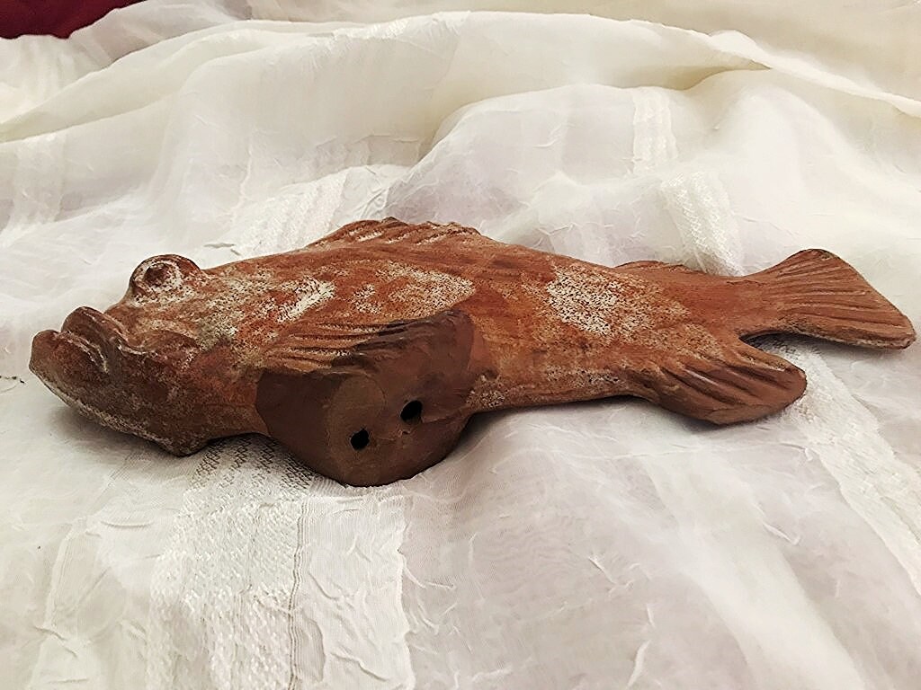 Detailed and Unique Terracotta Fish From Mexico and Signed by - Etsy