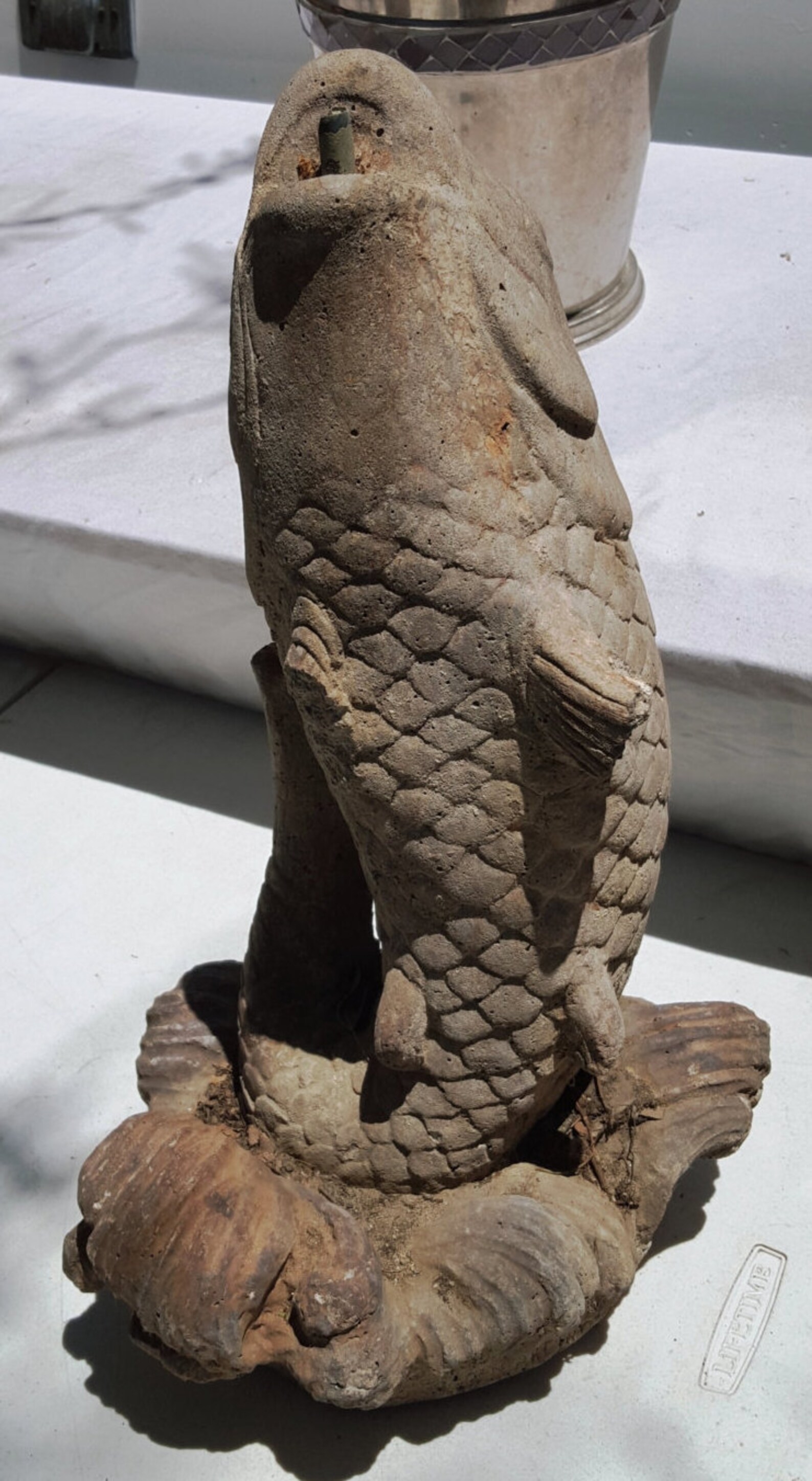 Cast Stone Koi Fish Fountain - Etsy