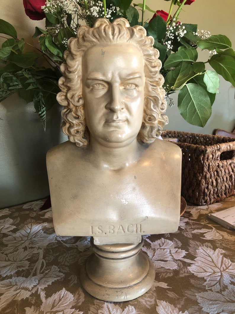 J.S. Bach Outstanding Antique Plaster Bust 18 H Marked - Etsy