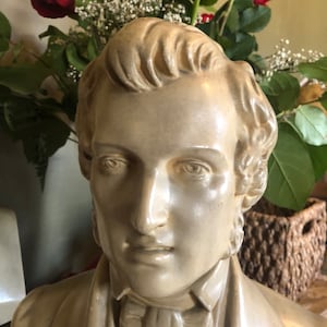 Frederic Chopin Large Antique Plaster Bust Marked Florentine Plaster Co ...