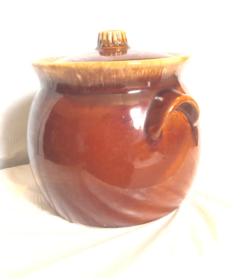 Hull Brown Drip Earthenware Cookie Jar Vintage - Etsy