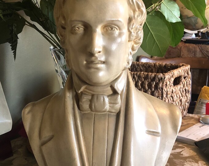 Frederic Chopin Large Antique Plaster Bust Marked Florentine Plaster Co ...