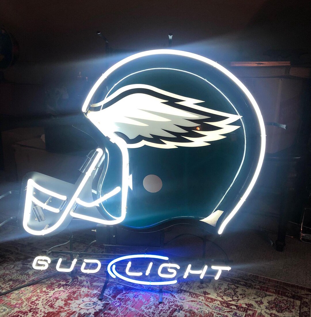 Philadelphia Eagles and Bud Light Neon Sign Light Helmet Extra Large 36" by 36" - Etsy