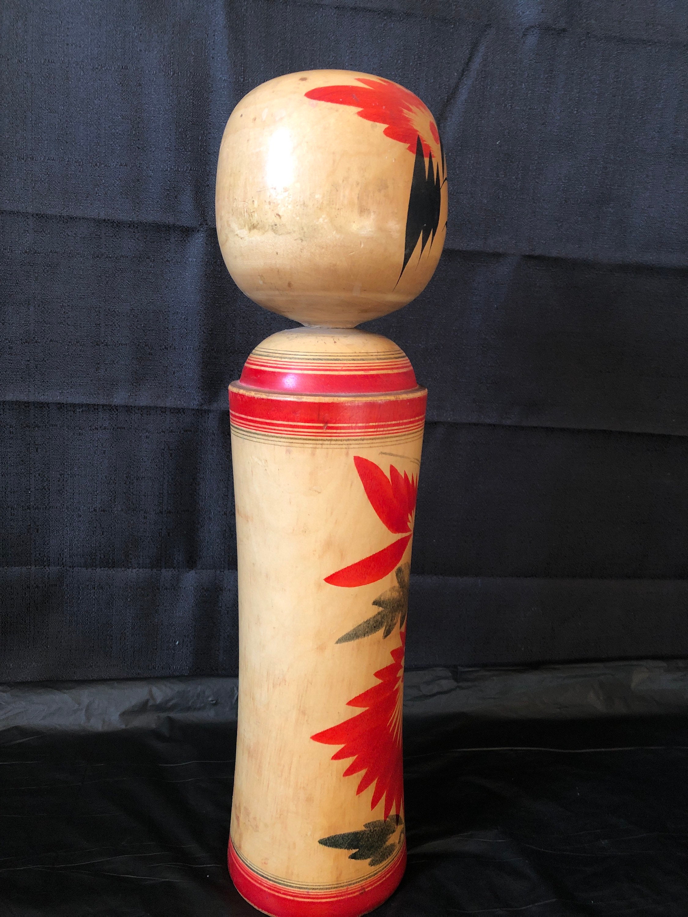 Vintage Narugo Kokeshi Doll: 1940s Hand-painted Japanese Folk Art, 18 ...