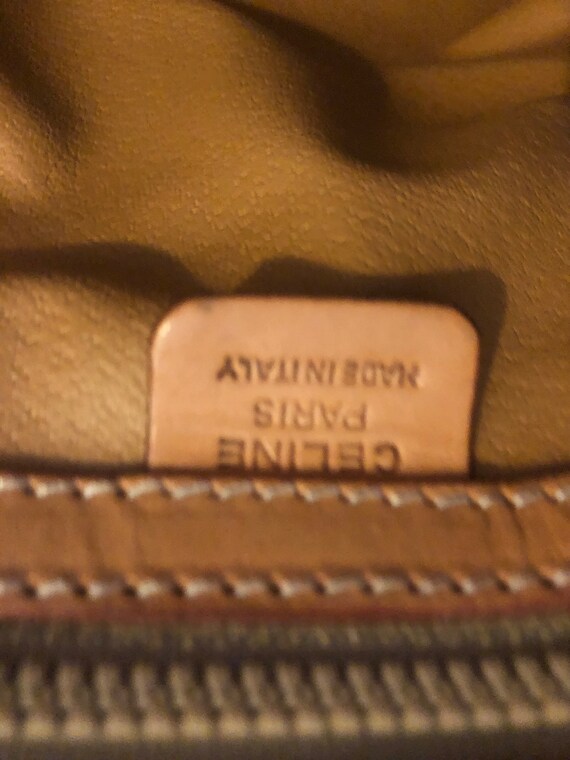 Celine Vintage signature leather & authentic, large 1… - Gem