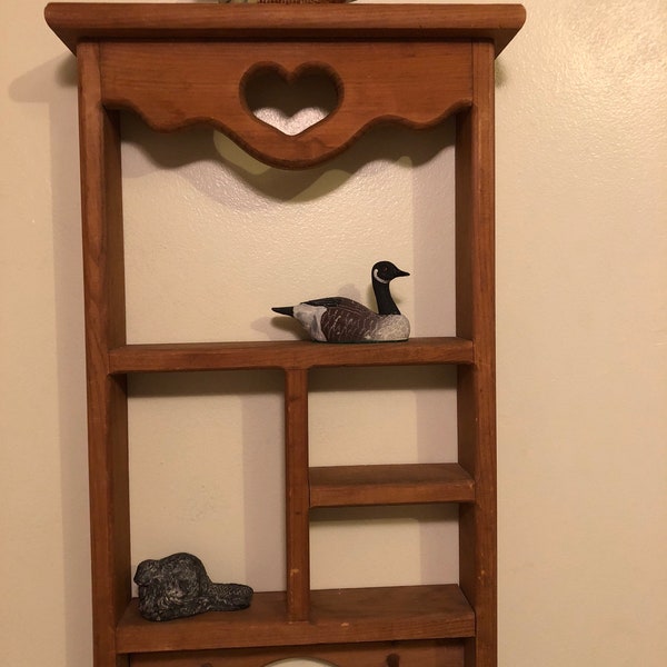 Wood Heart Shelf - Etsy