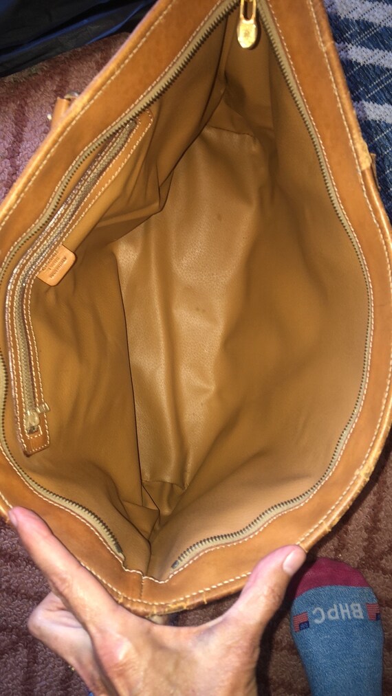 Celine Vintage signature leather & authentic, large 1… - Gem