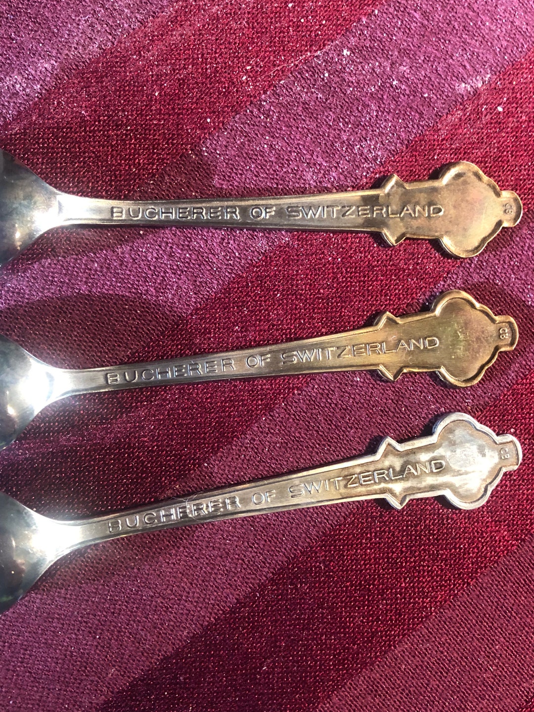 Rolex Vintage Collector Spoons Circa 1950 Set of 3 1 Zermatt 2 Lucerne ...