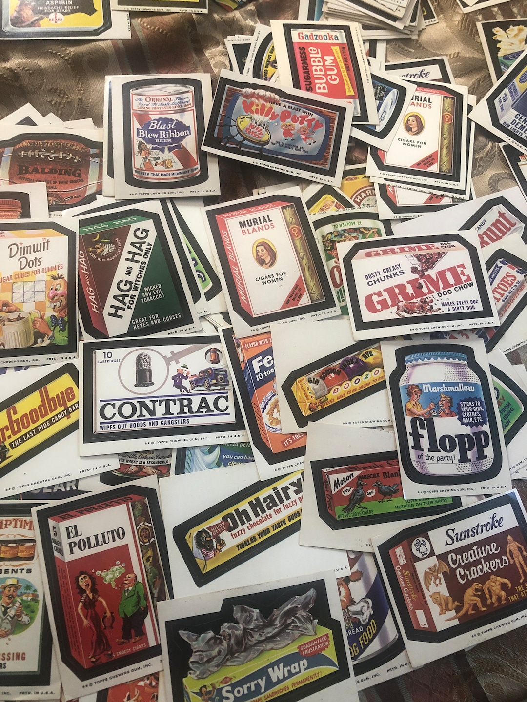 Topps Wacky Packs 177 Stickers & 178 Puzzle Pieces Checklists From 1970 ...