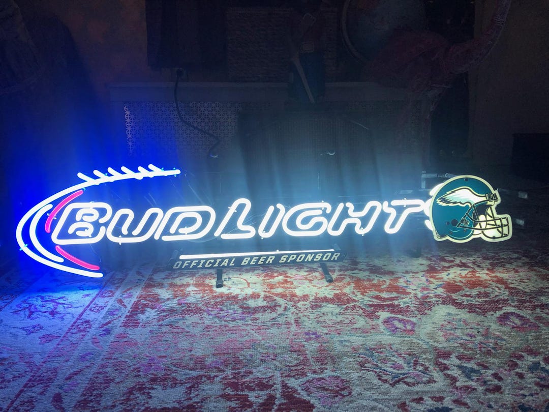 Eagles NFL Helmet and Bud Light Neon Light Sign New Old Stock - Etsy