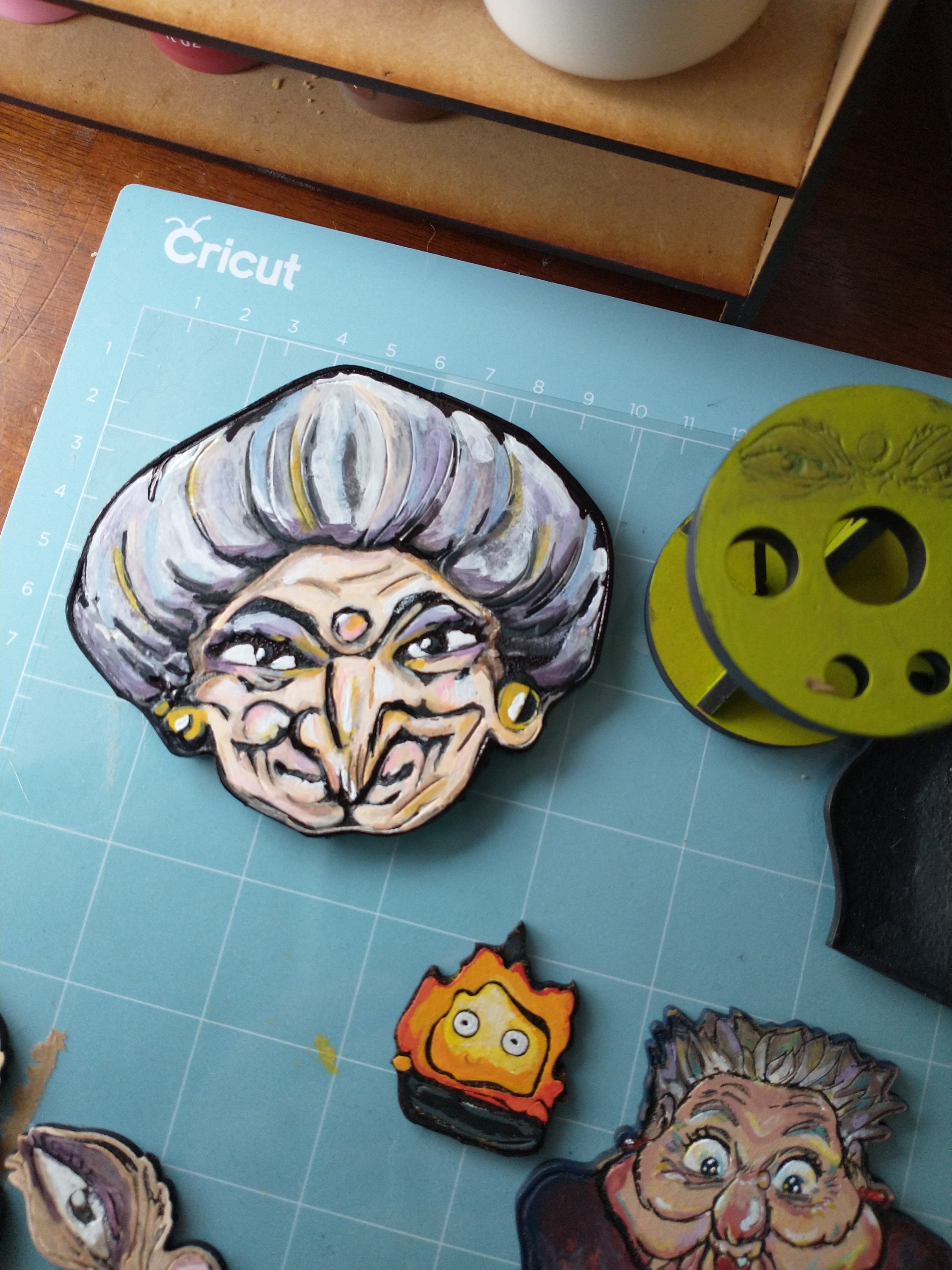 Yubaba Head Magnet Spirited Away Hand Drawn Hand Painted - Etsy