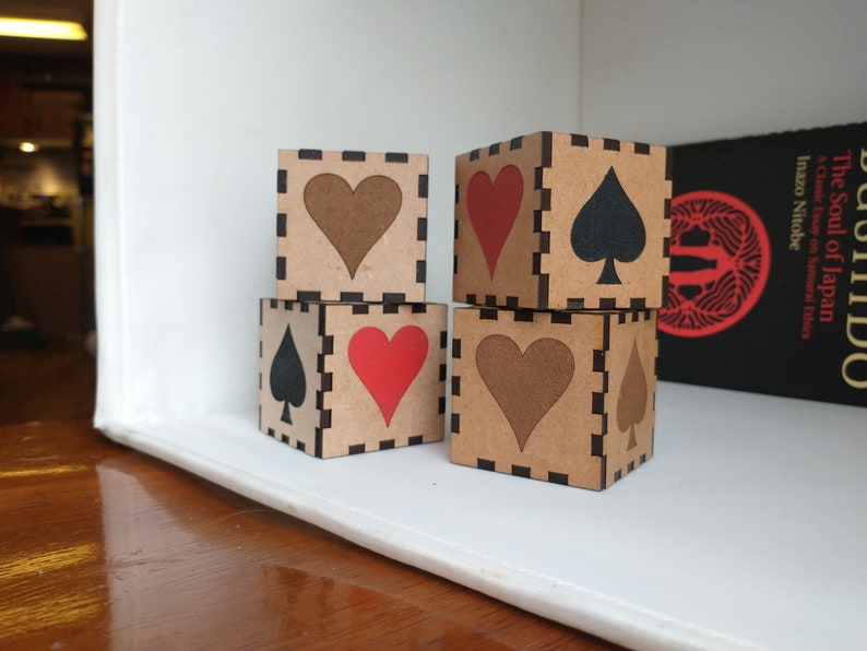 Euchre Cube, Laser Cut, Custom Engraved, Euchre Trump, Trump, Score Cube, Gifts for Gamers ...