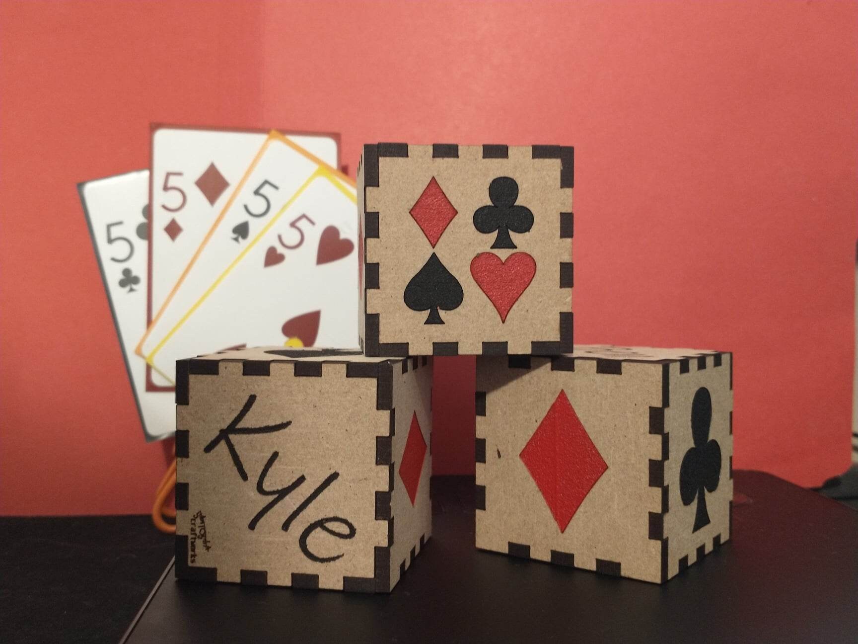 Euchre Cube, Laser Cut, Custom Engraved, Euchre Trump, Trump, Score Cube, Gifts for Gamers ...