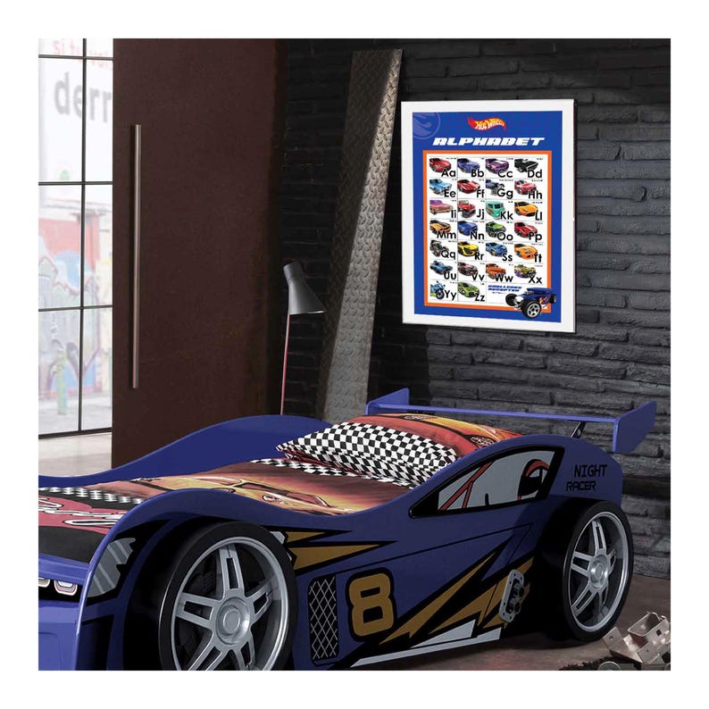 Hot Wheels, Alphabet Poster, ABC Sign, Alphabet, Kids Room Decor ...