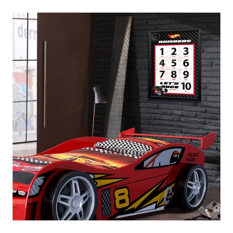 Hot Wheels, Numbers Poster, Numbers Print, Kids Room Decor, Playroom ...