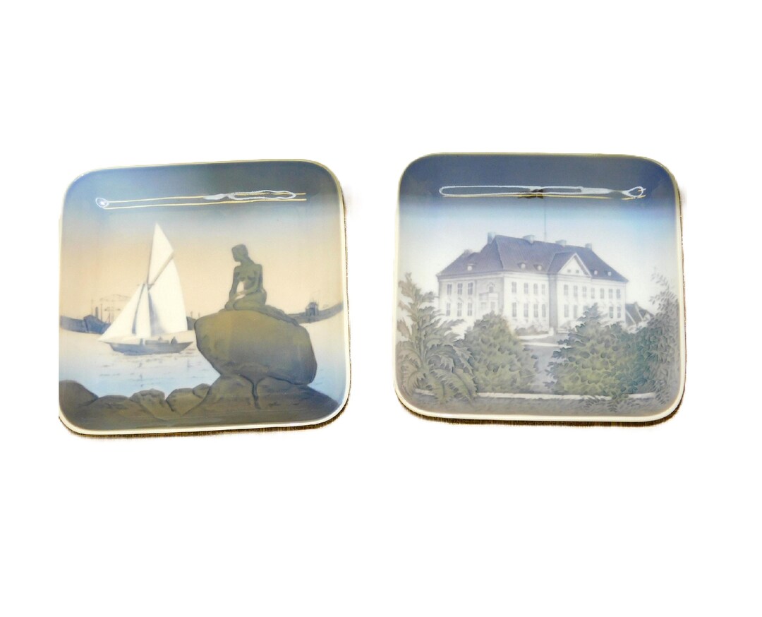 Bing & Grondahl Mermaid Trinket Dish: Marselisborg Castle, Denmark - Etsy